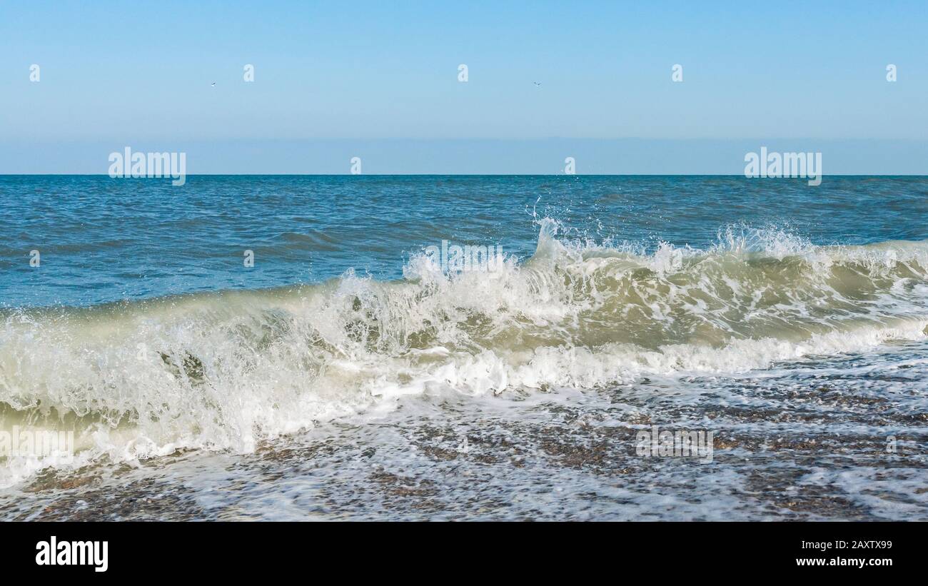 Big wave splash on the seashore Stock Photo - Alamy