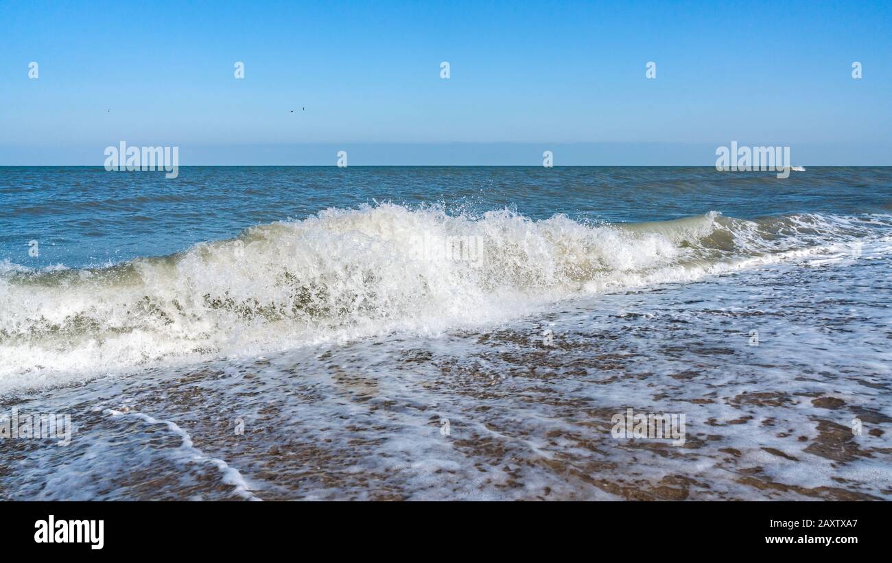 Big wave splash on the shore Stock Photo - Alamy