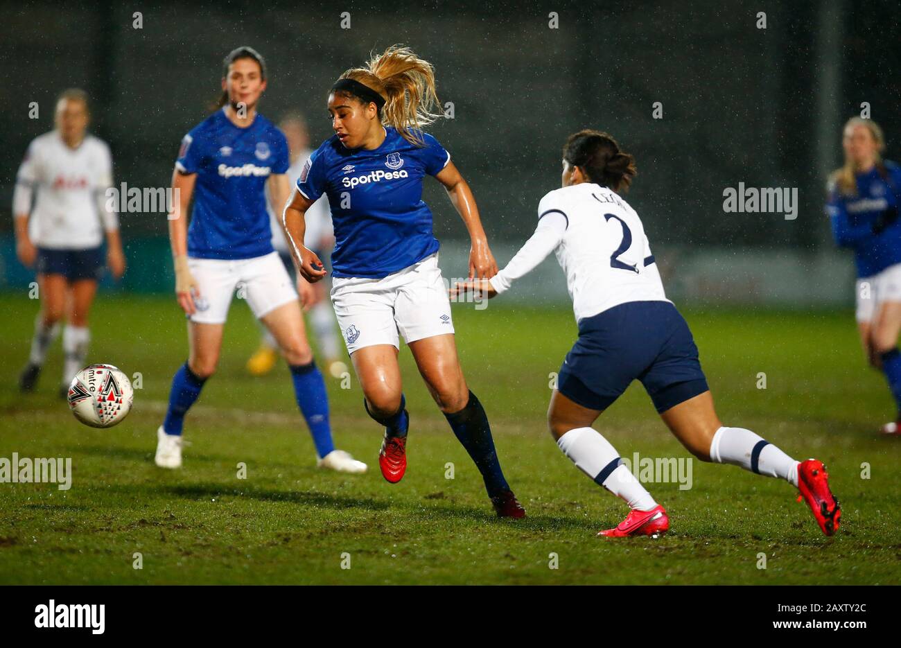 LONDON, ENGLAND - FEBRUARY 12: Gabrielle George of Everton Ladies in ...