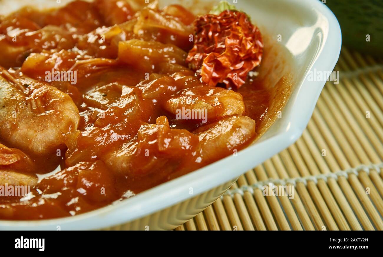 Balchao - fiery dish from Goa, spicy seafood or meat dish in Goan ...