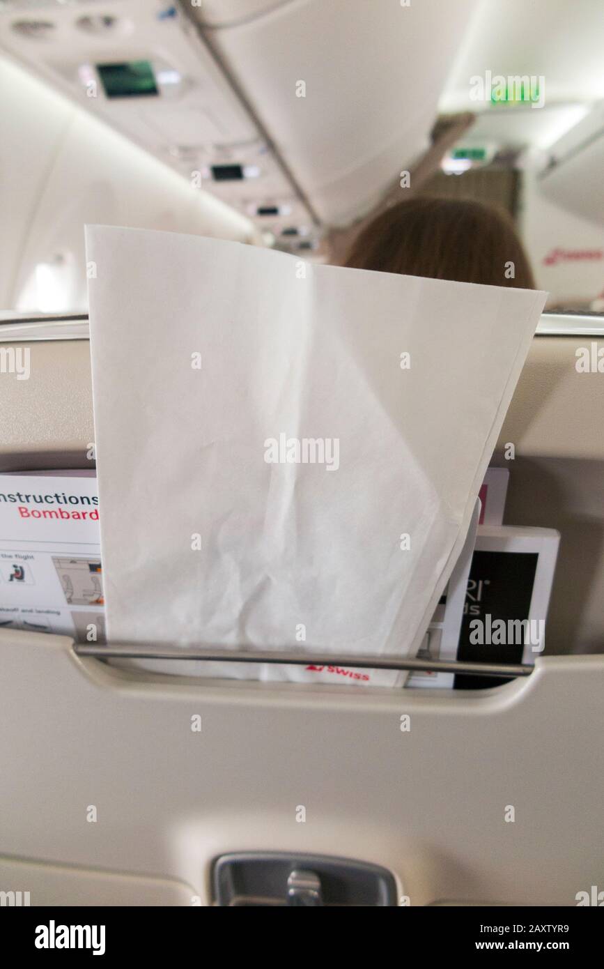 Sick bag plane hi-res stock photography and images - Alamy
