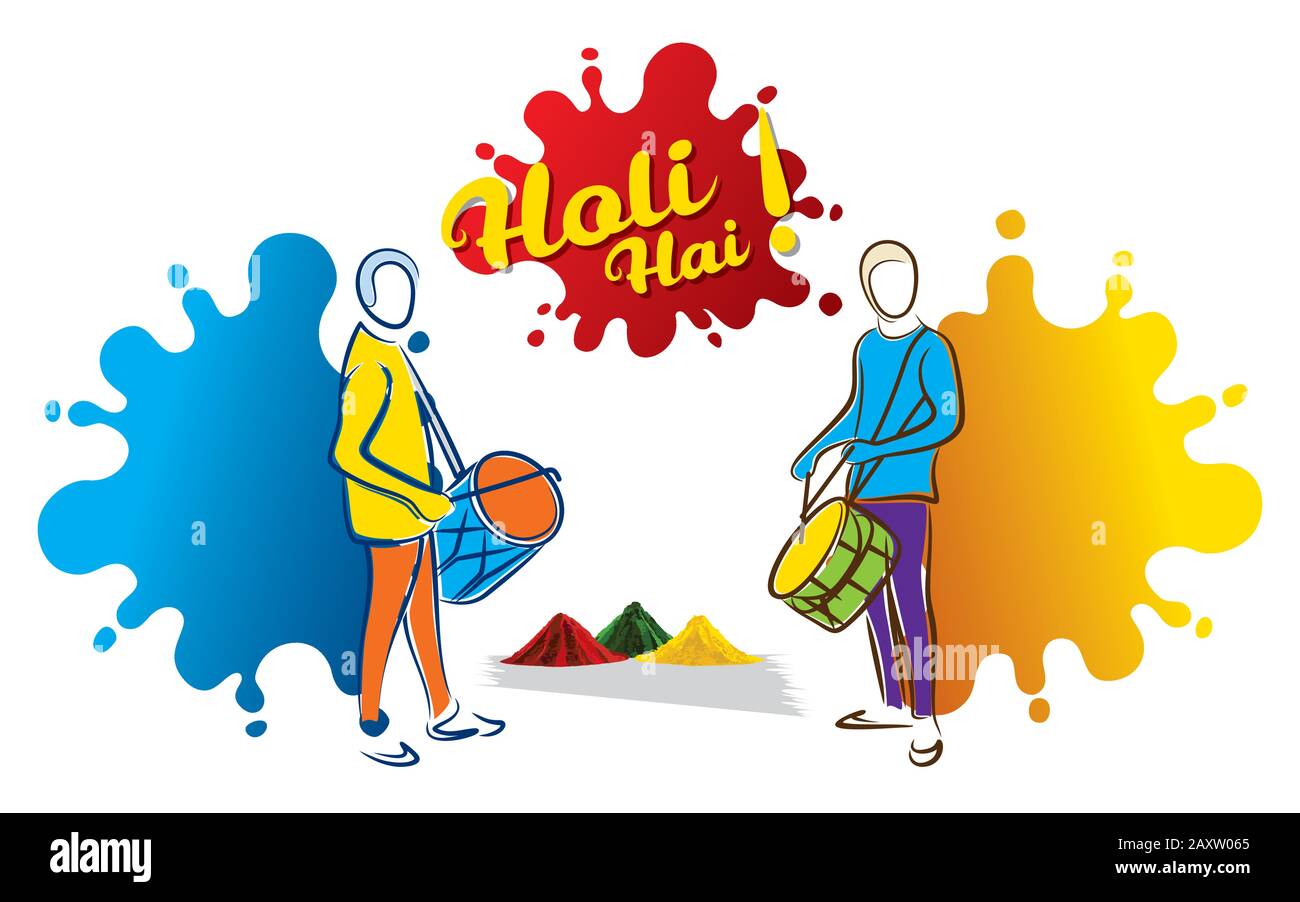 Indian Festival of Colours, Happy Holi celebration. abstract colorful ...