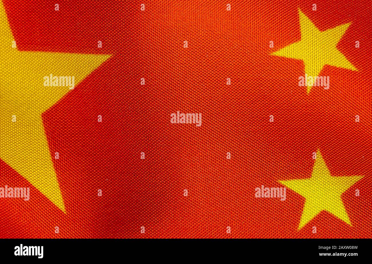 Chinese flag. Flag of the People's Republic of China with yellow stars ...