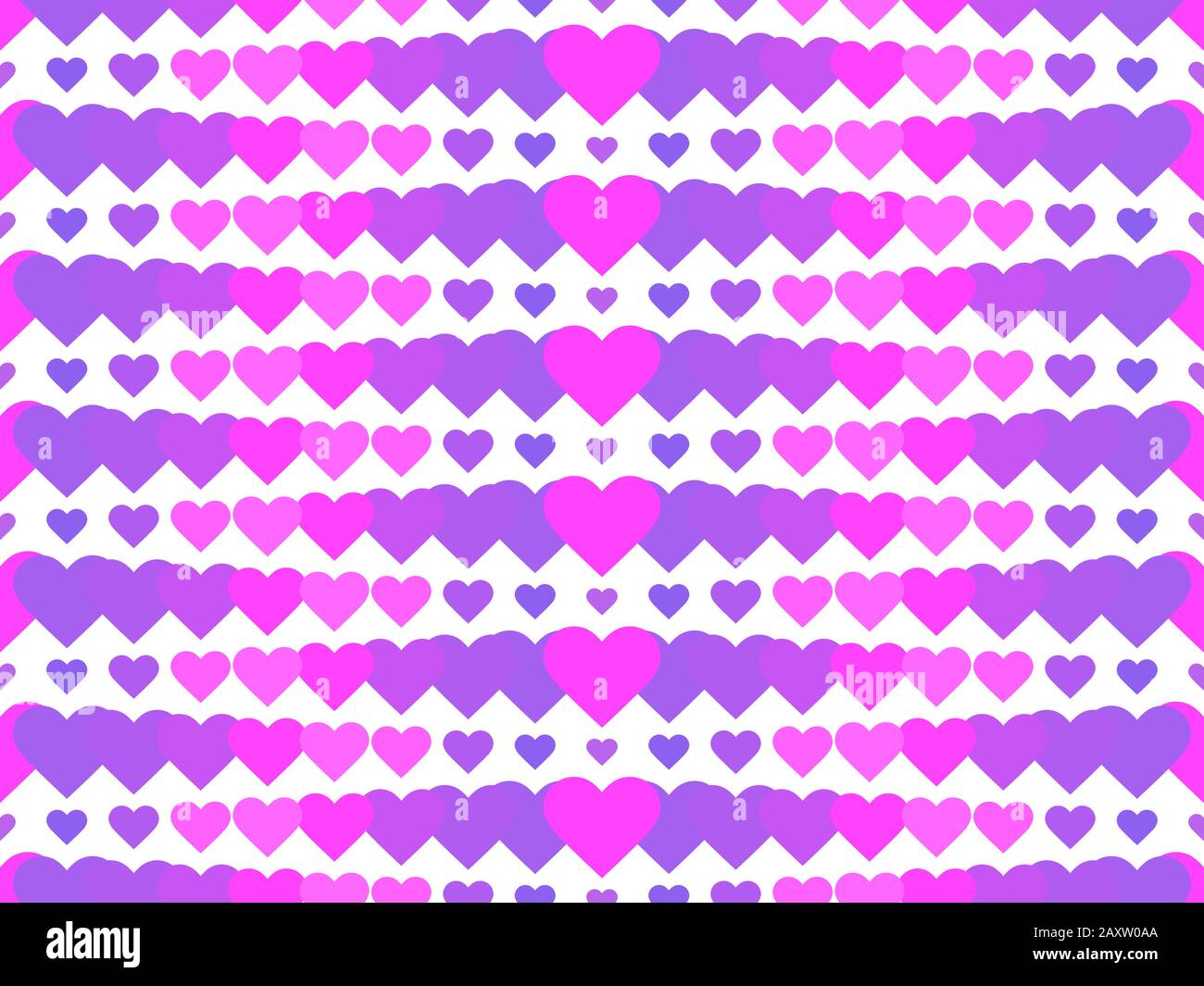 Hearts seamless pattern. Happy Valentine's day, 14th of February ...