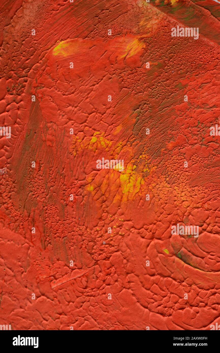 Red paint splatter with brush hi-res stock photography and images - Alamy