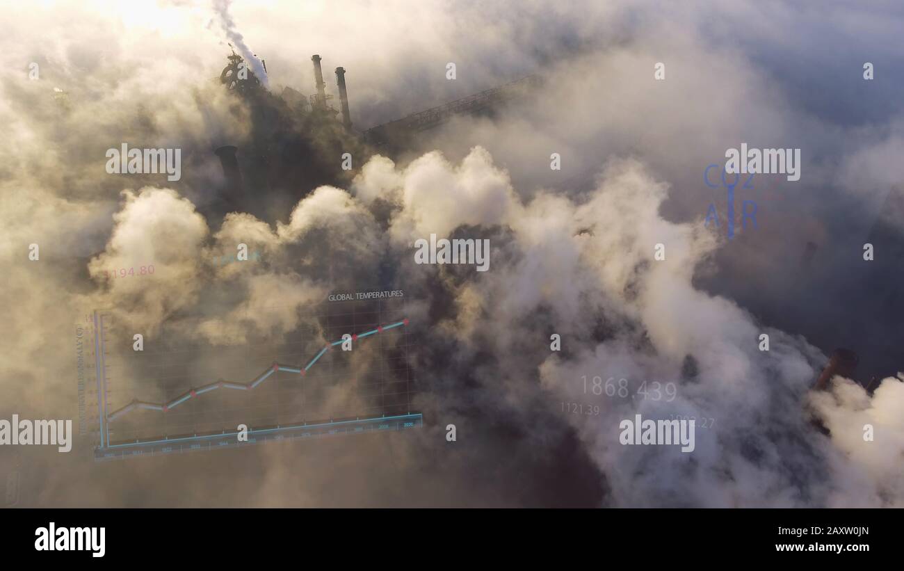Aerial view high pipes grey hi-res stock photography and images - Alamy