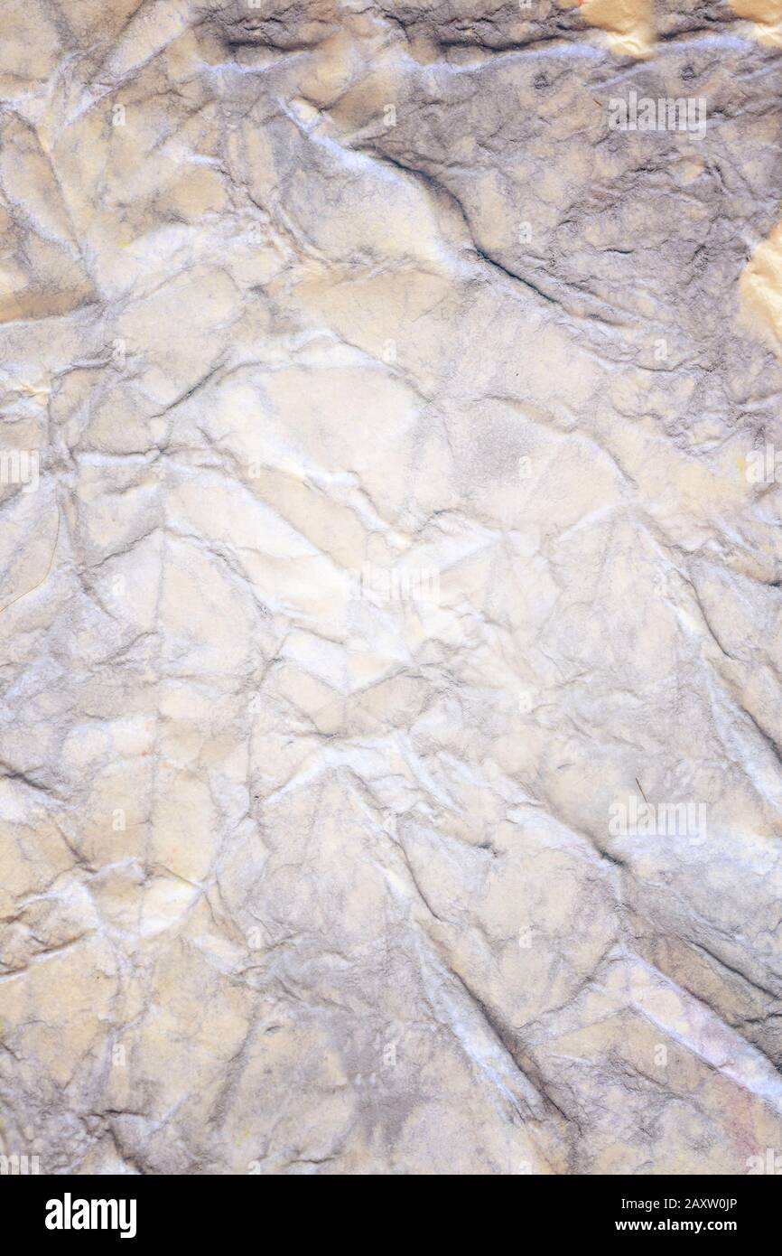 crumpled blue paper with bends with washer-induced wrinkles Stock Photo ...