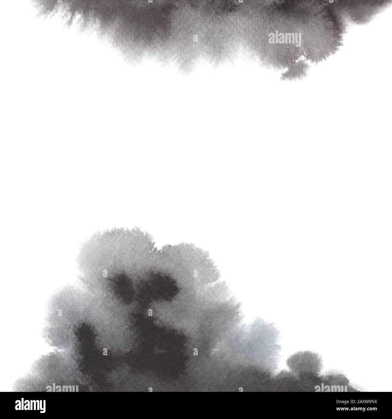 White background with watercolor abstract gray spots Stock Photo - Alamy