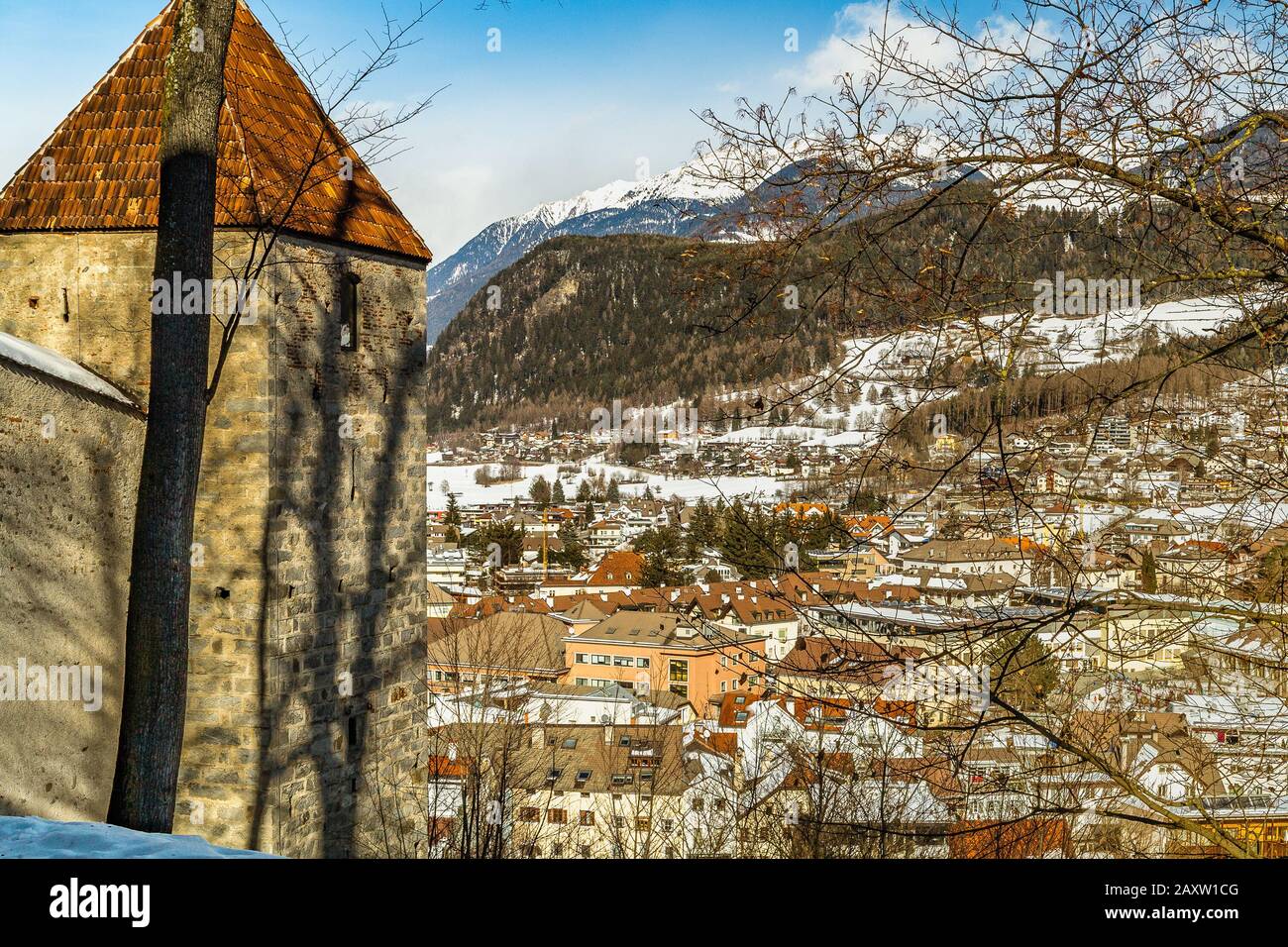 panoramic view of Italian Alpine village Stock Photo - Alamy