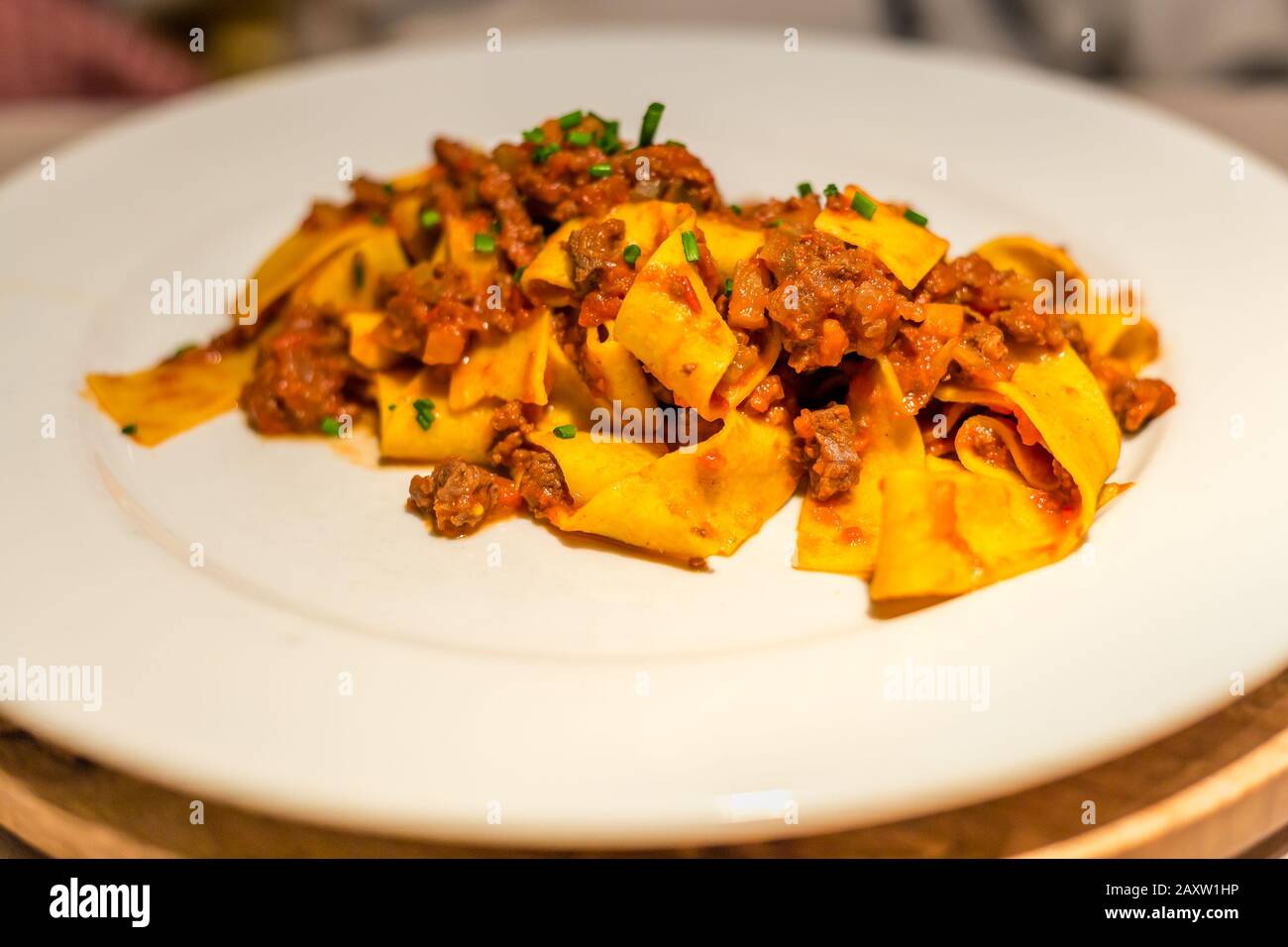 wild boar noodles according to Tyrolean cuisine Stock Photo - Alamy