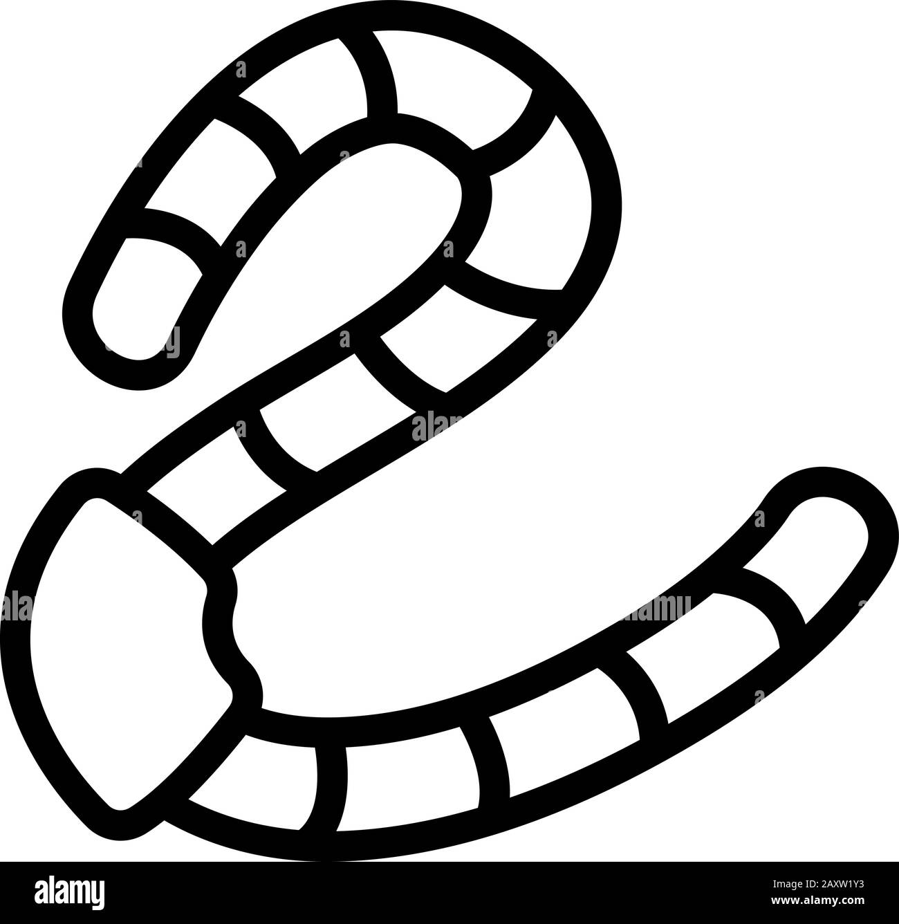 worm icon vector. Isolated contour symbol illustration Stock Vector ...