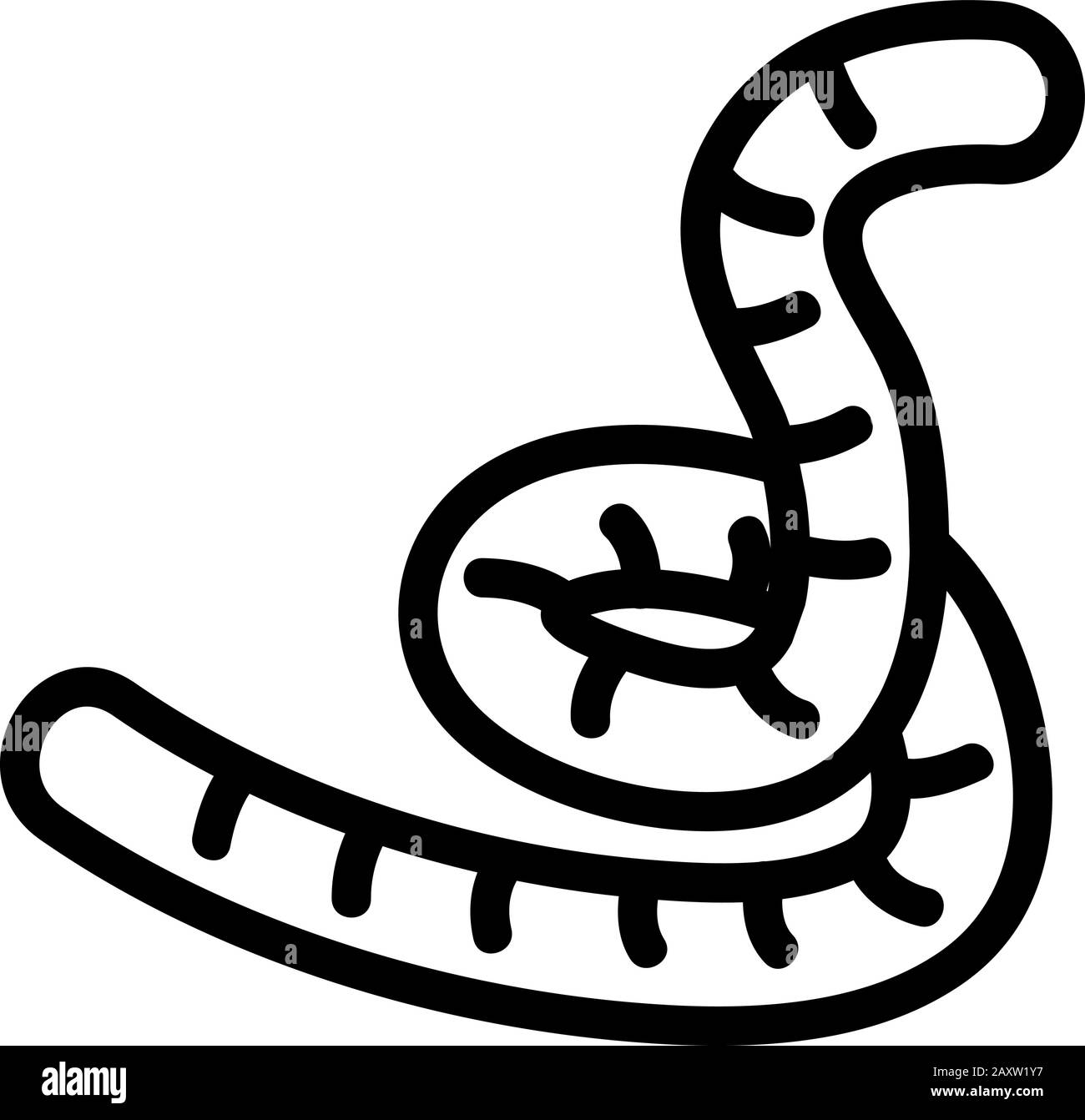worm icon vector. Isolated contour symbol illustration Stock Vector ...