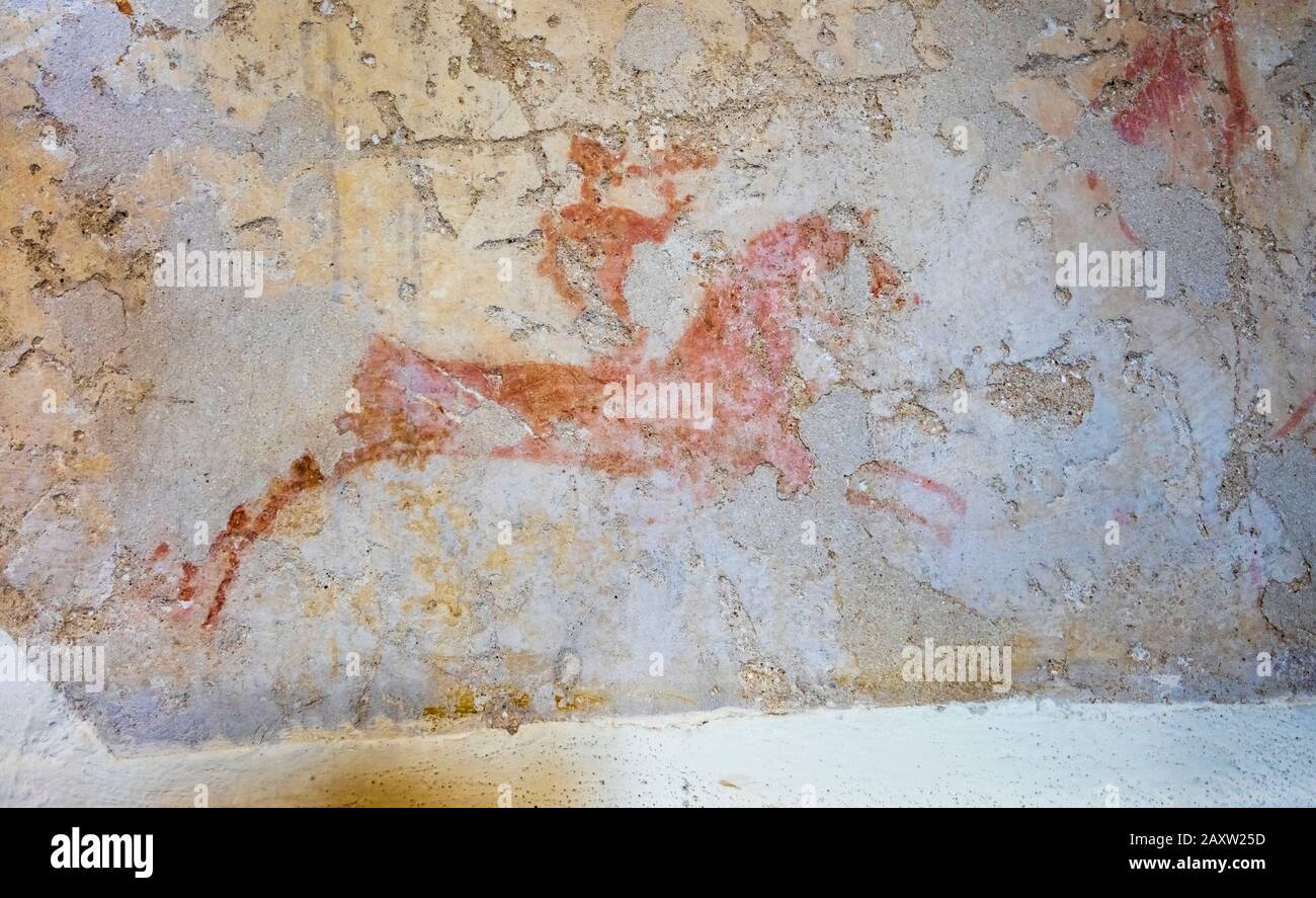 Details from the medieval Pyrford Wall Paintings in St Nicholas' Church ...