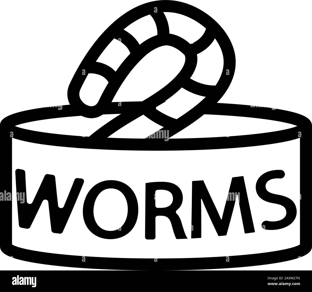 worm icon vector. Isolated contour symbol illustration Stock Vector ...