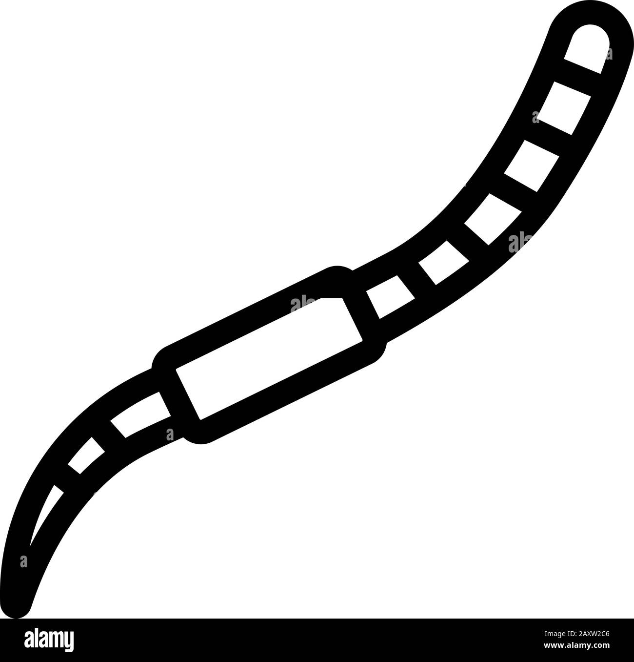 worm icon vector. Isolated contour symbol illustration Stock Vector ...