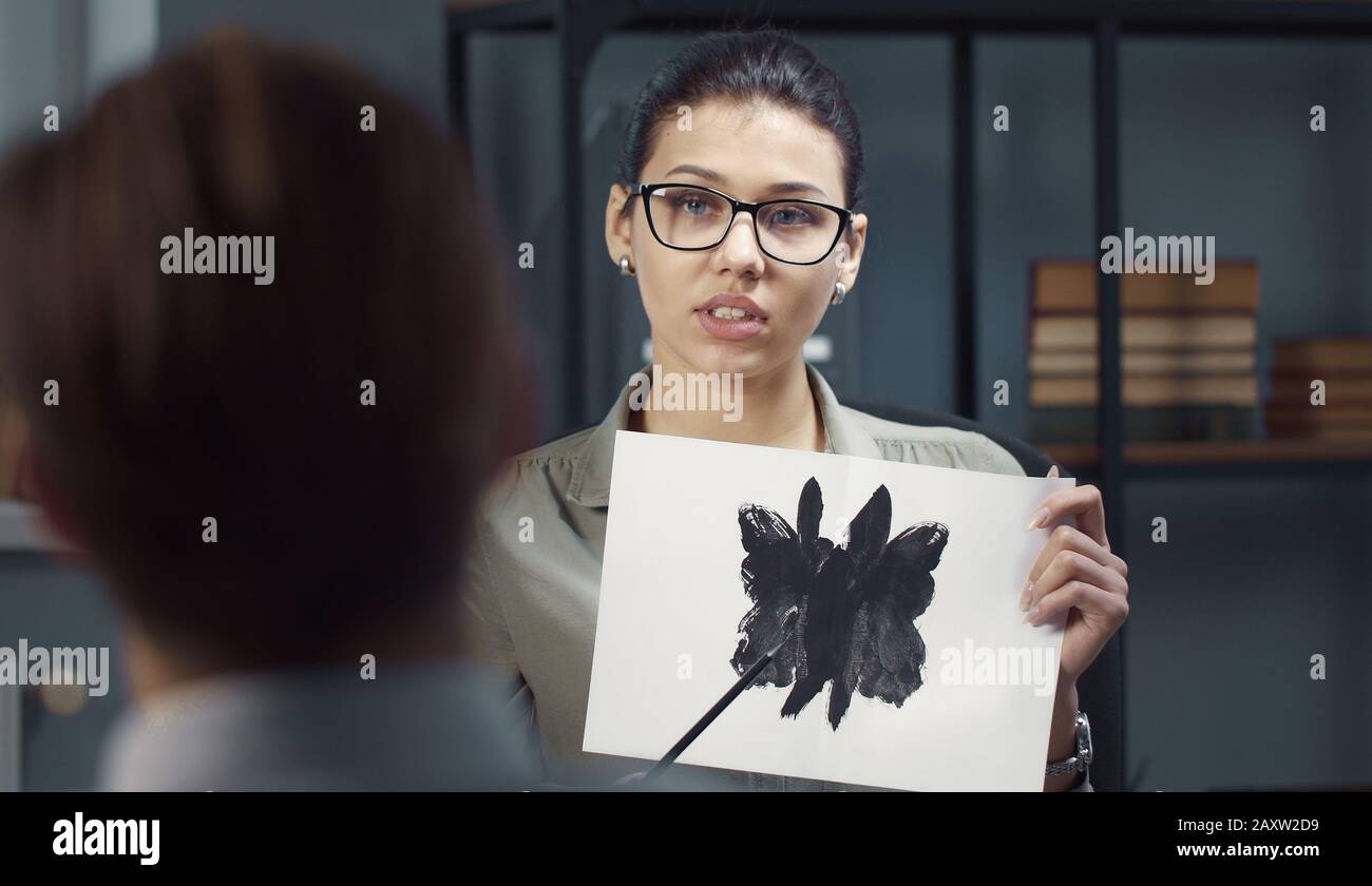Rorschach Test of an Ink Blot Card Stock Photo - Alamy