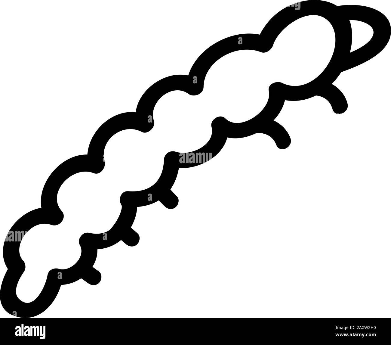 worm icon vector. Isolated contour symbol illustration Stock Vector ...