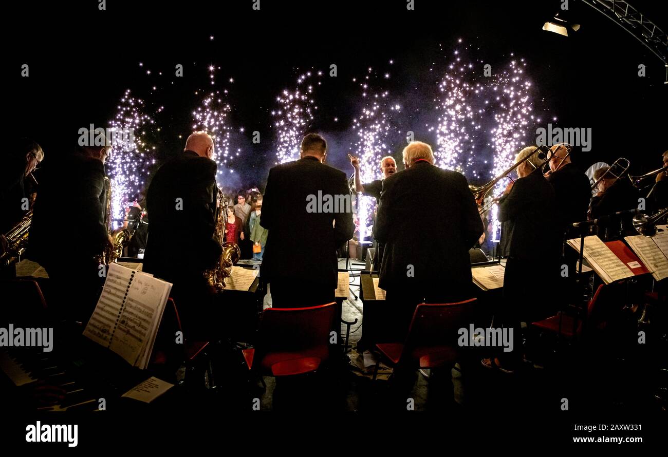 Pyrotechnics stage hi-res stock photography and images - Alamy