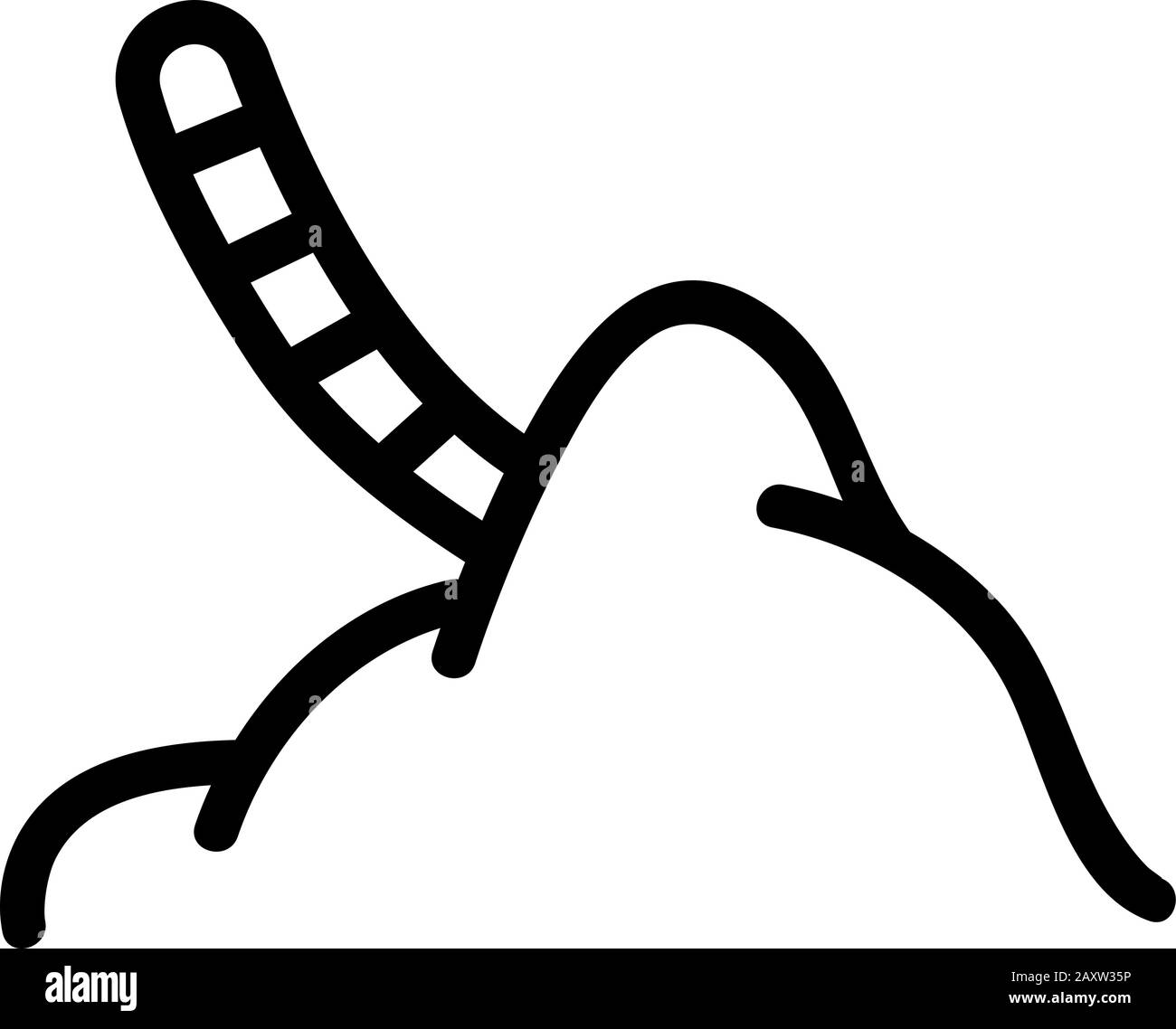 worm compost icon vector. Isolated contour symbol illustration Stock ...