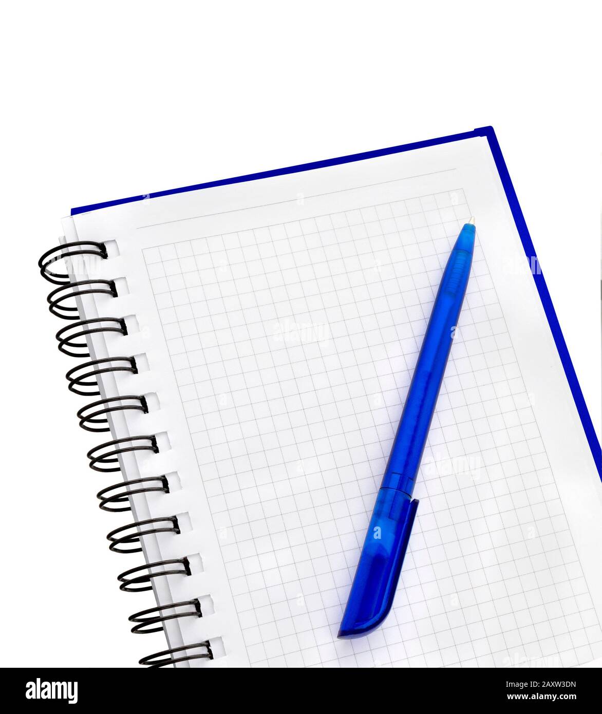 Notebook. Blank notebook with pen isolated on white background Stock ...