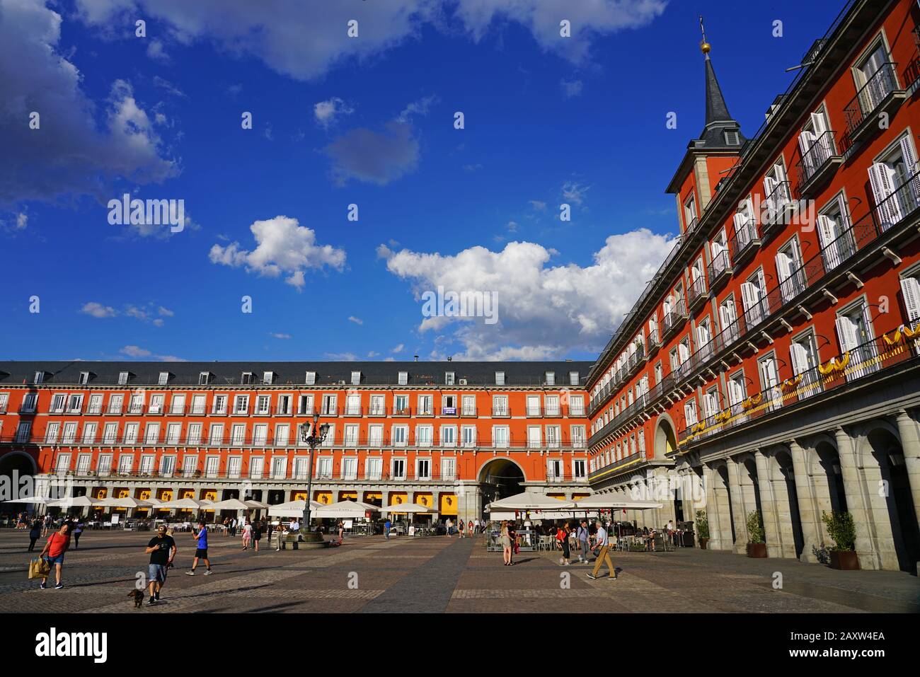 MADRID, SPAIN -21 JUN 2019- View of the Plaza Mayor (main square ...