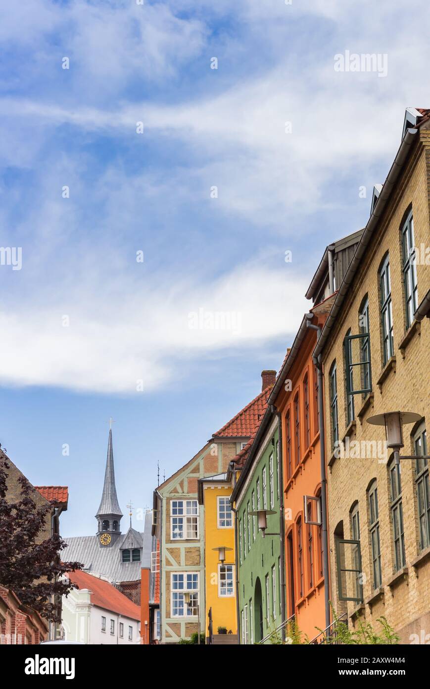Colorful facades of old houses in Haderslev, Denmark Stock Photo - Alamy