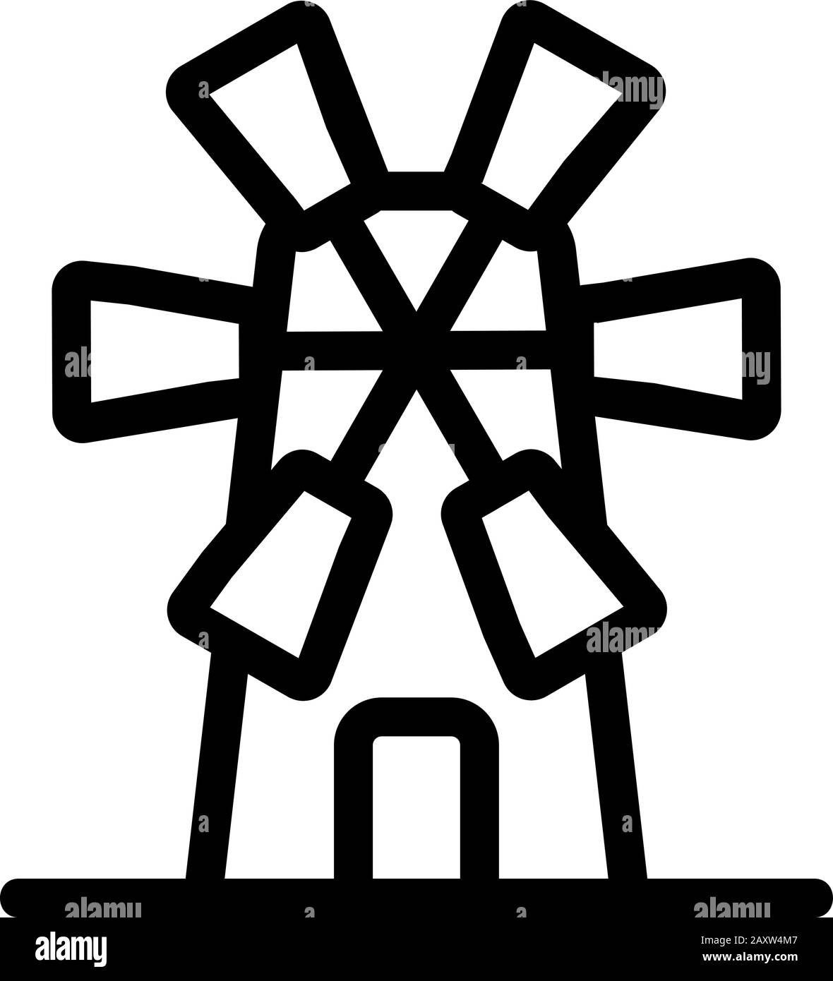 windmill icon vector. Isolated contour symbol illustration Stock Vector ...