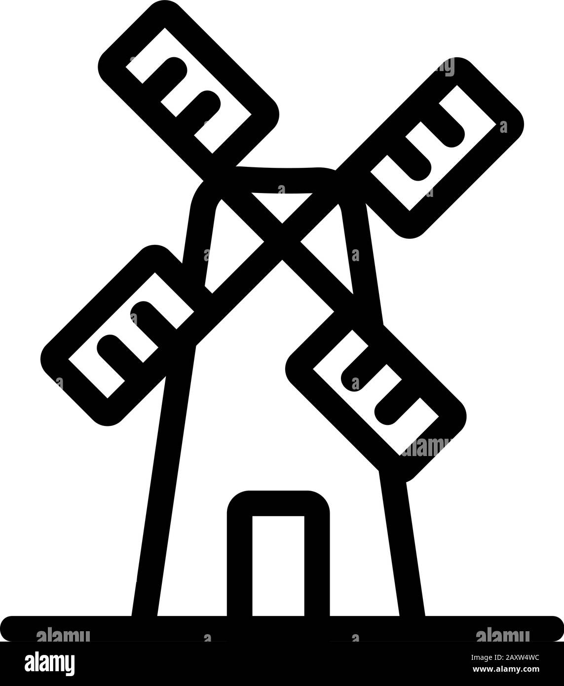 windmill icon vector. Isolated contour symbol illustration Stock Vector ...