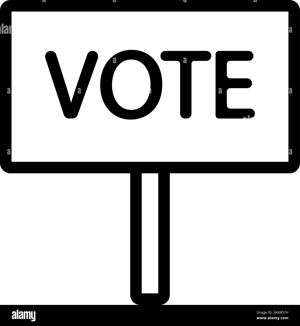 Voting icon vector. Isolated contour symbol illustration Stock Vector ...