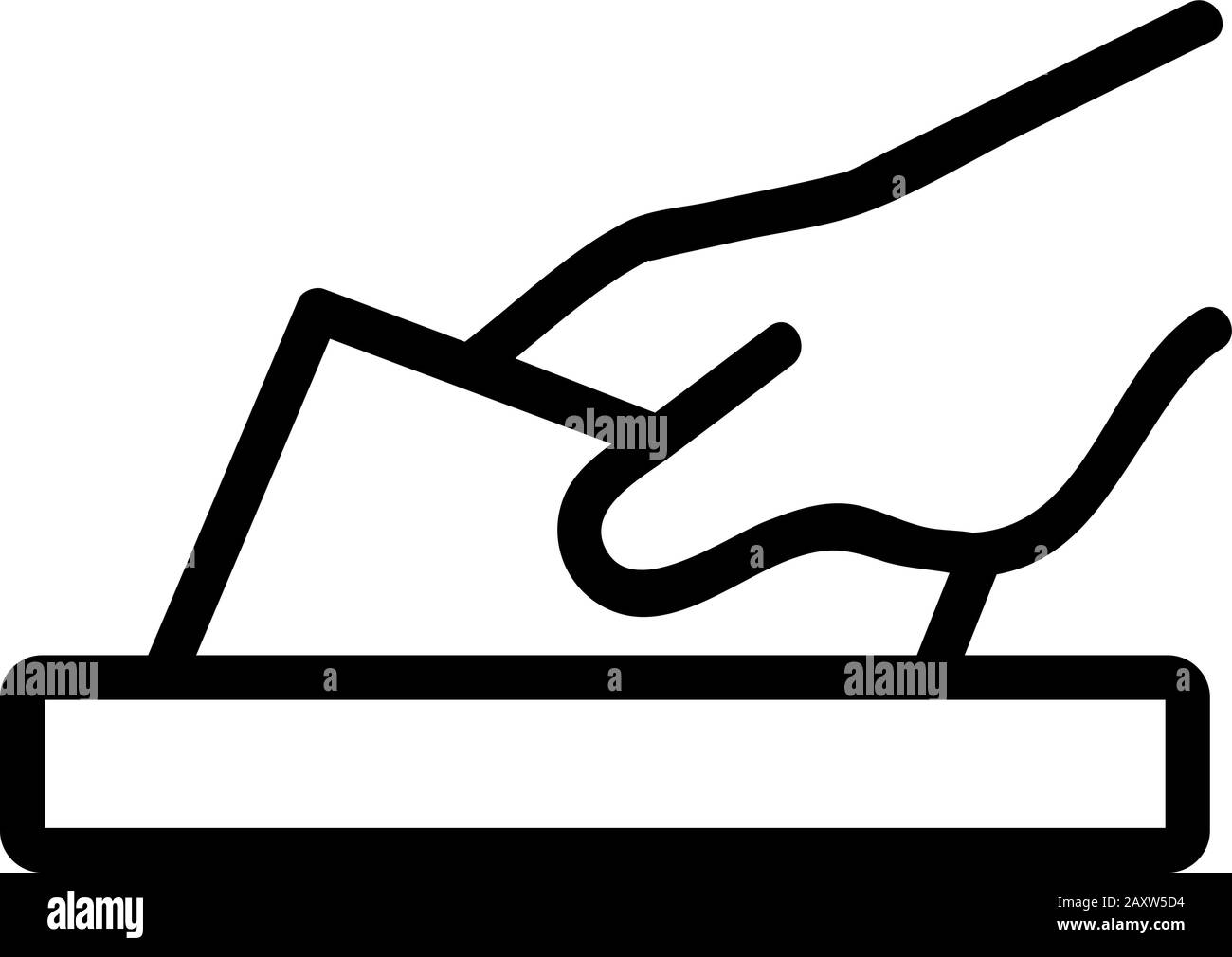 election voting icon vector. Isolated contour symbol illustration Stock ...