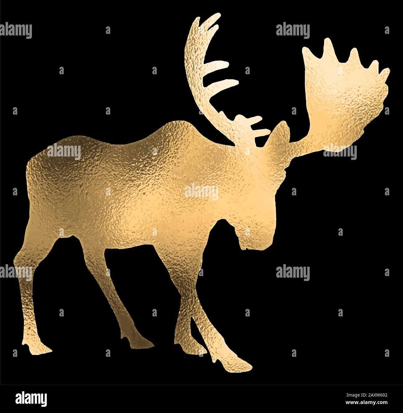 Big golden moose Stock Vector Image & Art - Alamy