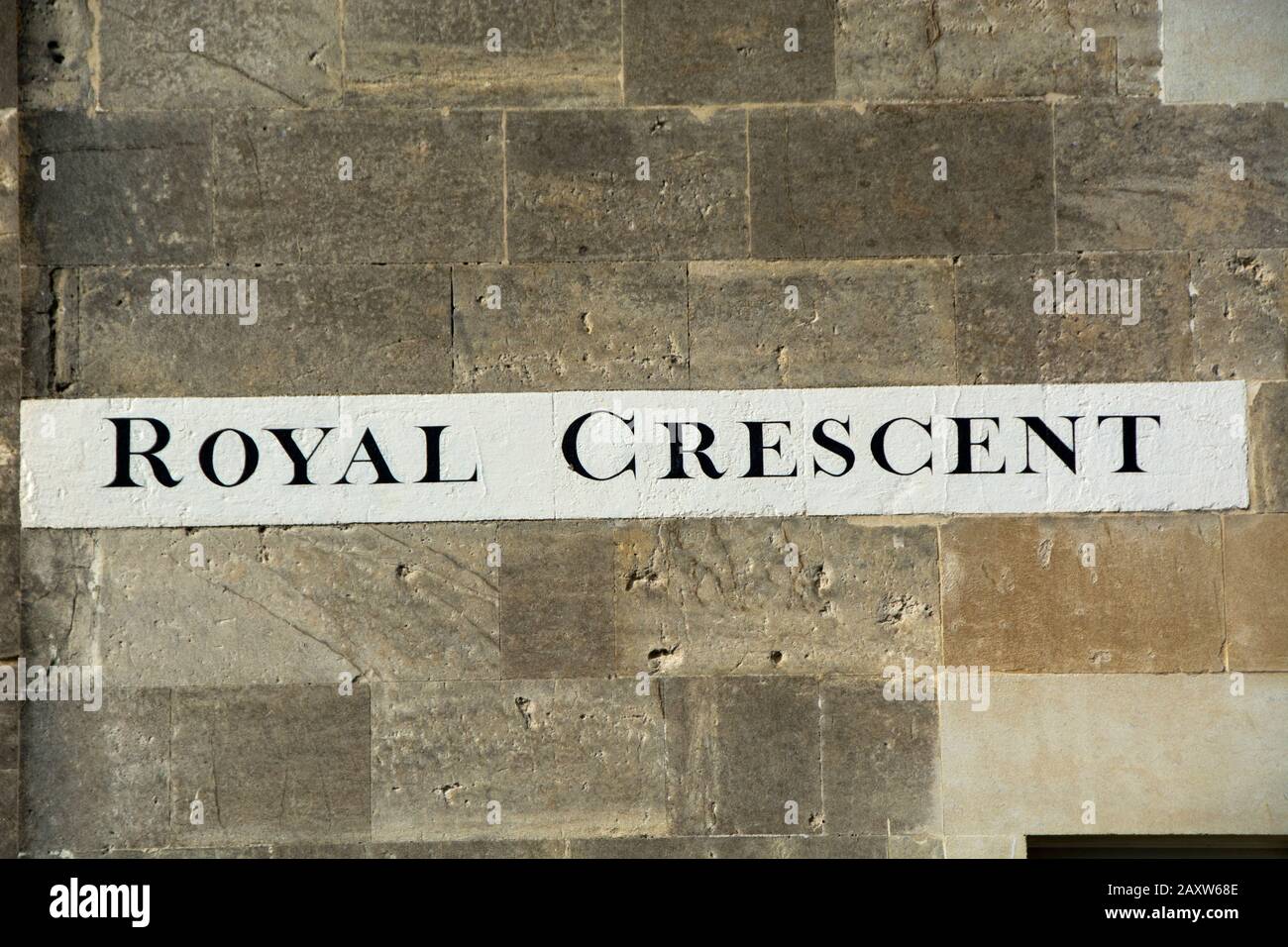 Royal Crescent Sign In Bath Somerset England UK Stock Photo - Alamy