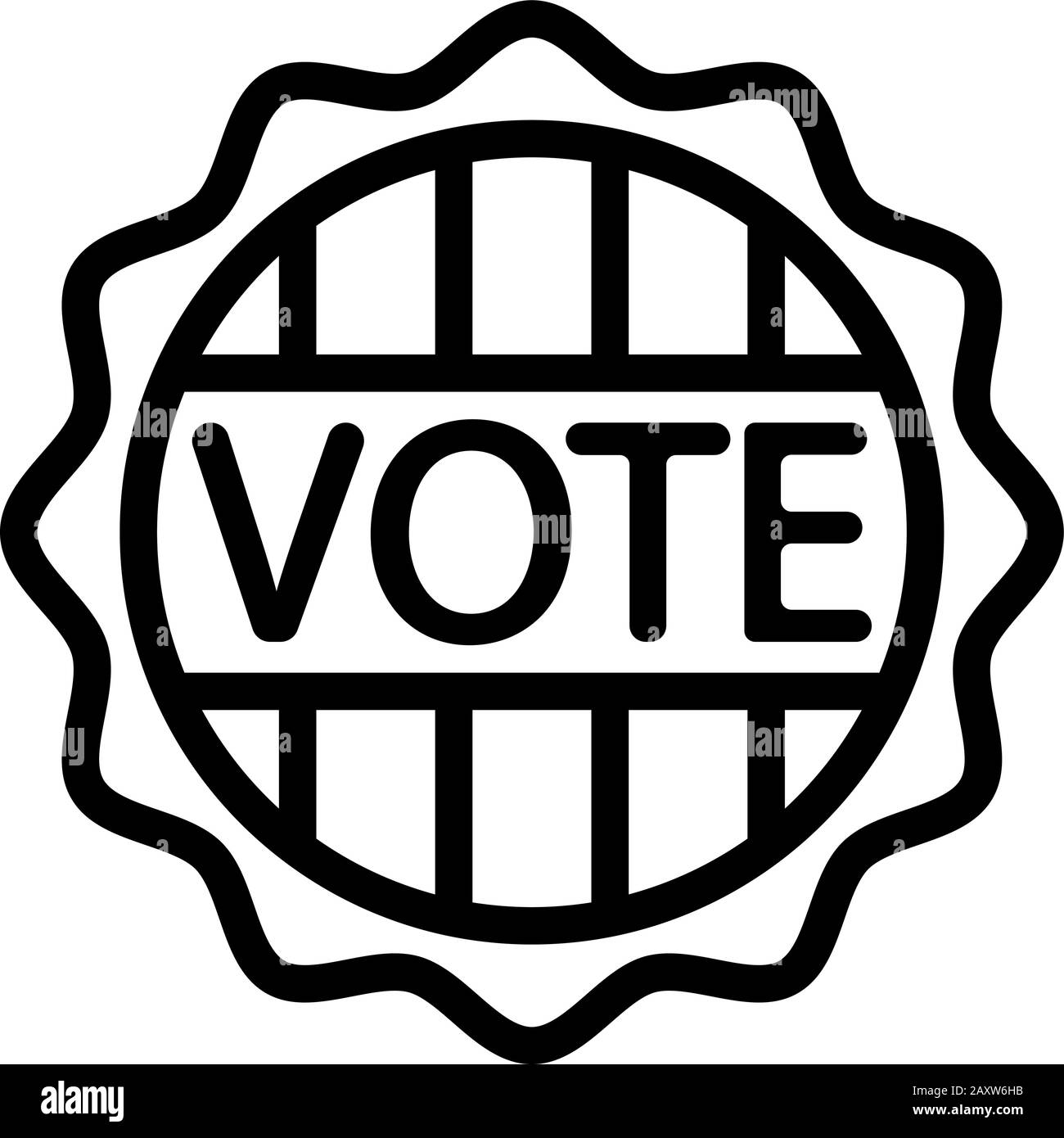 Voting icon vector. Isolated contour symbol illustration Stock Vector ...