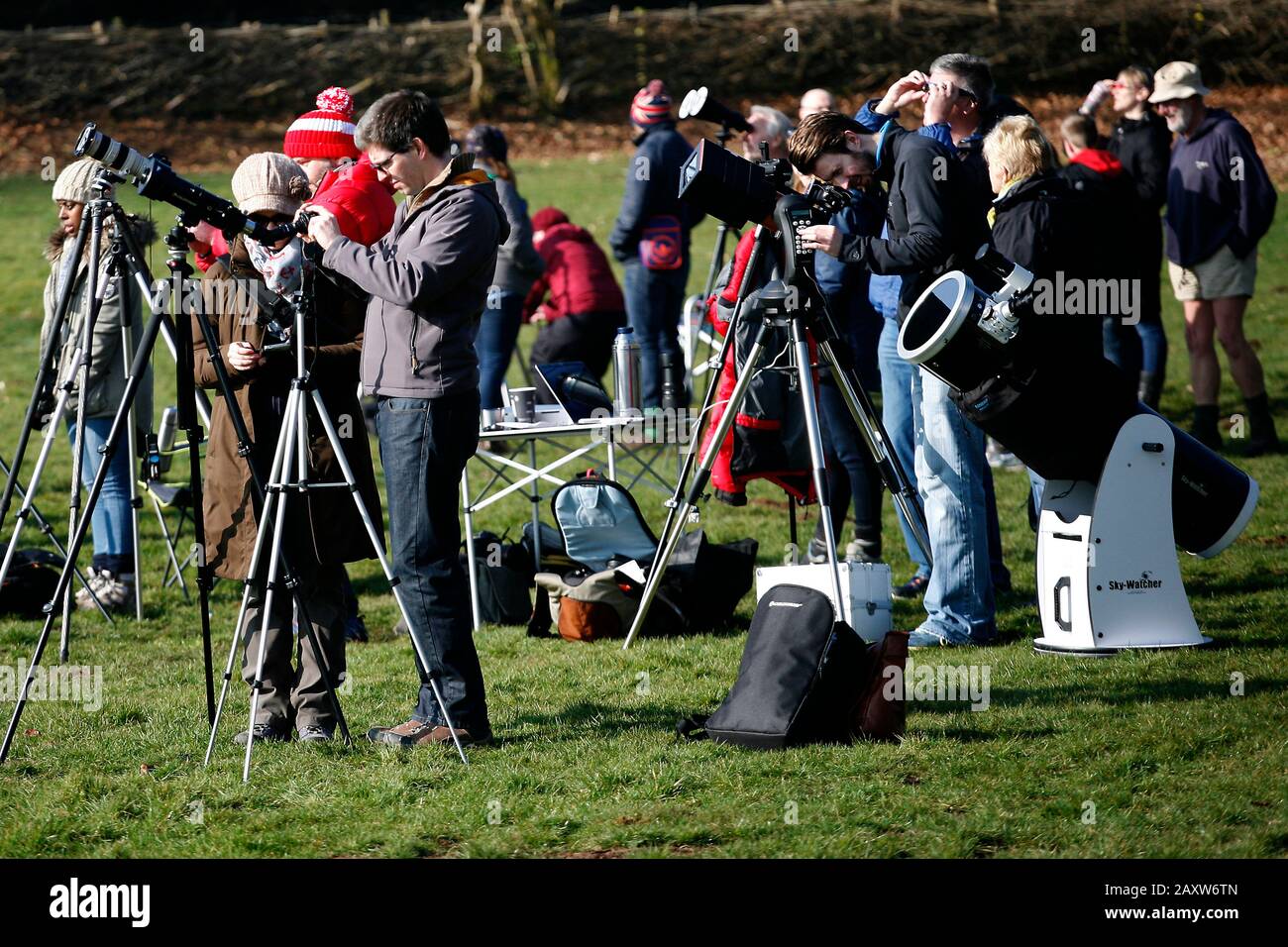 Brecon Beacons National park , visitor centre Libanus, people veiw the ...