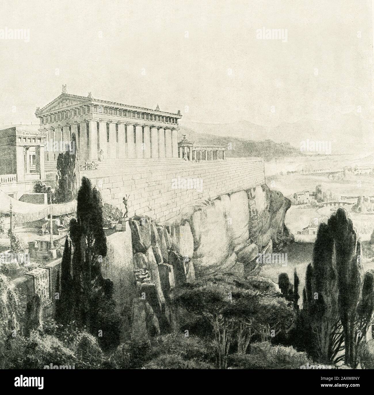 Greek architecture illustration hi-res stock photography and images - Alamy