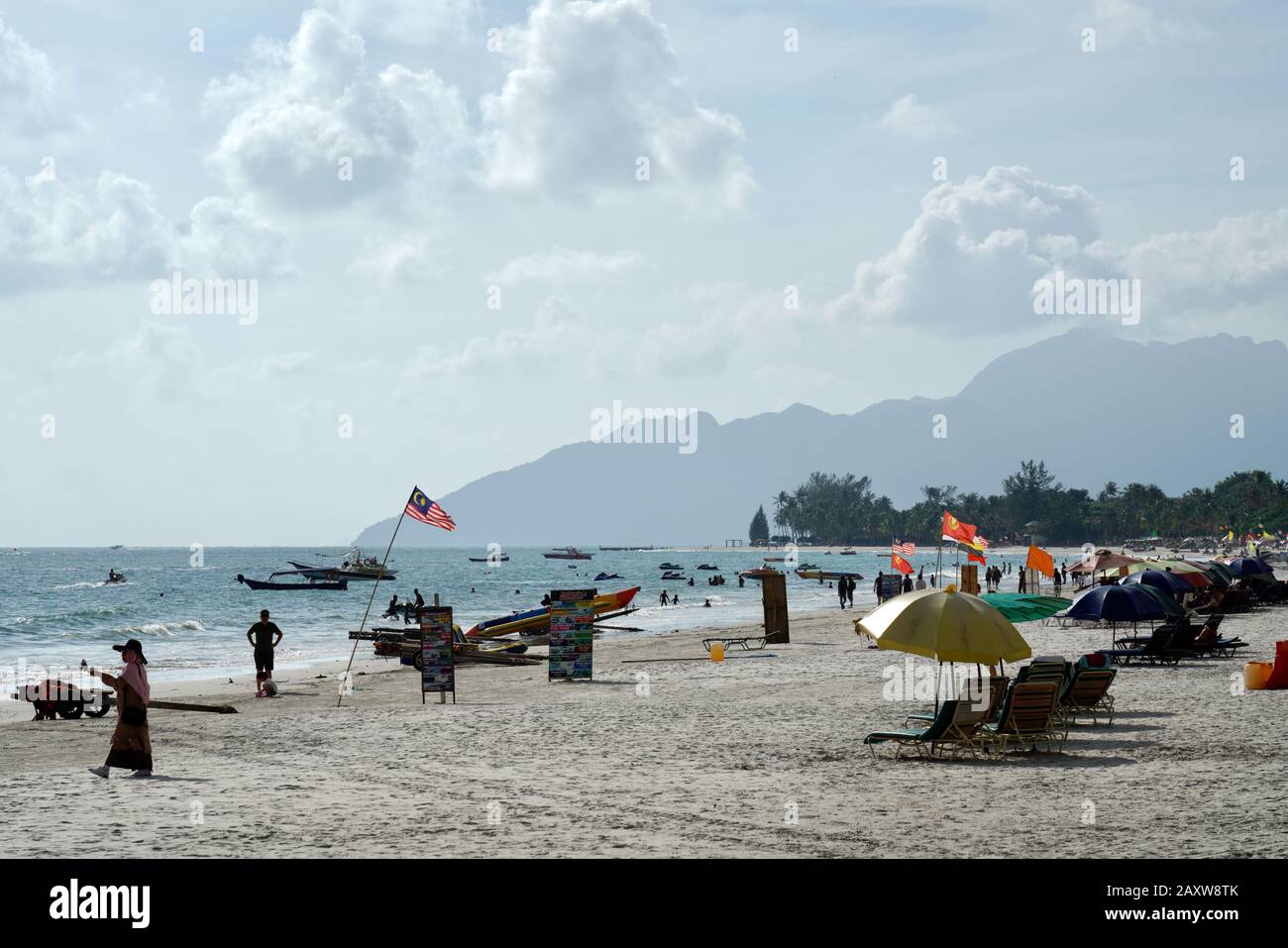 Tengah Beach (Pantai Tengah) at Langkawi, Kedah, Malaysia Stock Photo ...