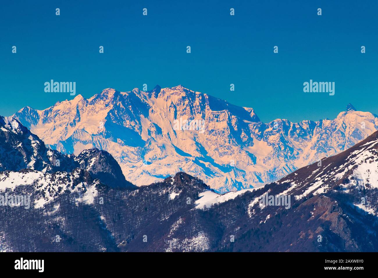 Monte rosa on the italian alps Stock Photo - Alamy