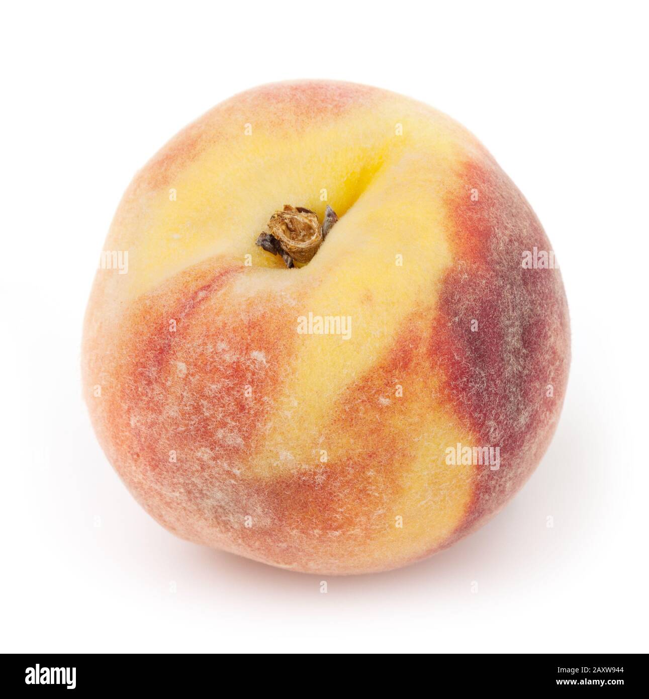 Peach isolated on white background with clipping path Stock Photo - Alamy