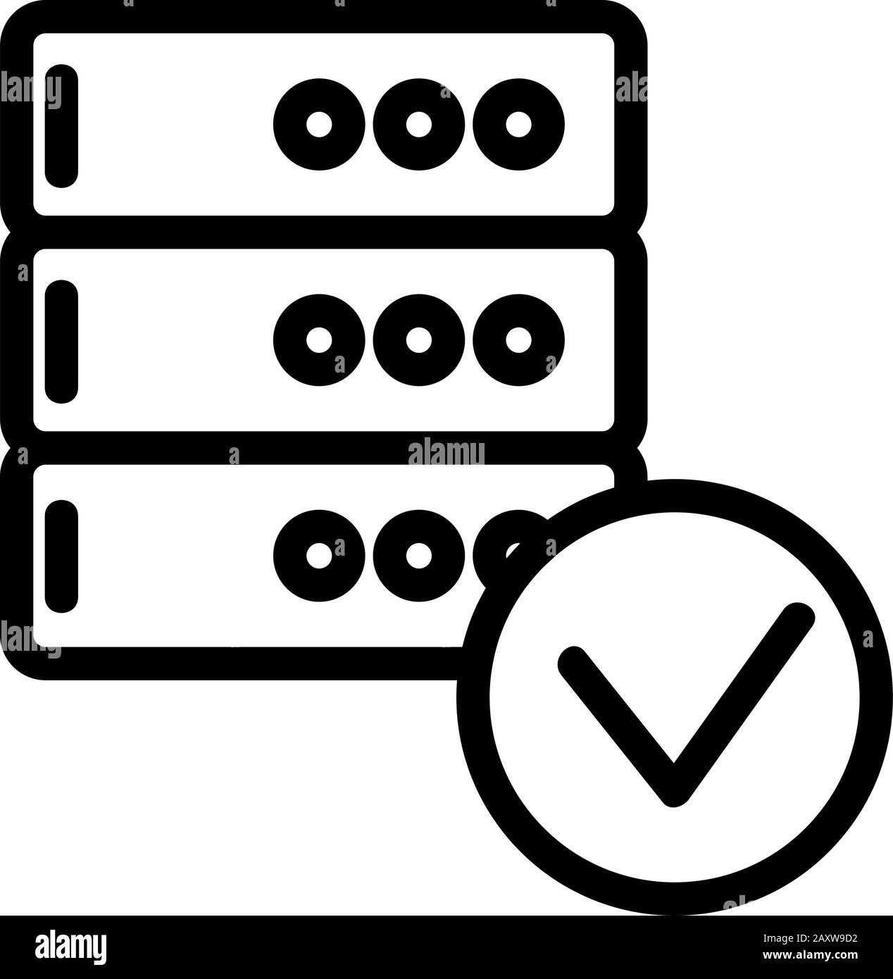 the database is an icon vector. Isolated contour symbol illustration ...