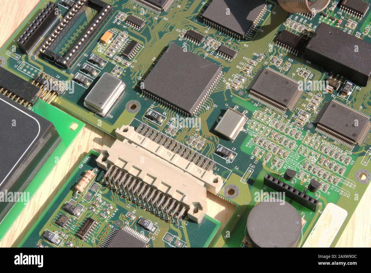 Electronic circuit board part of electronic machine component concept ...