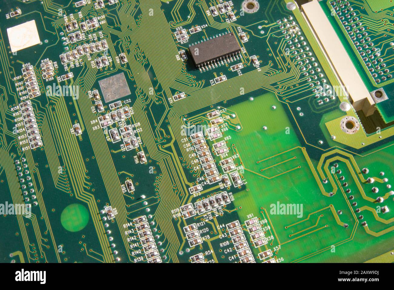 Electronic circuit board part of electronic machine component concept ...
