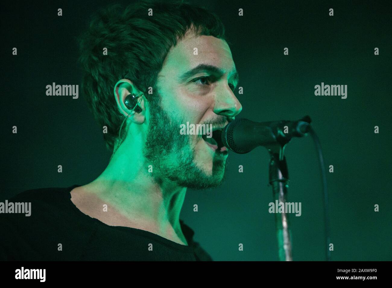 Milan Italy. 12 February 2020. The British rock band EDITORS performs ...