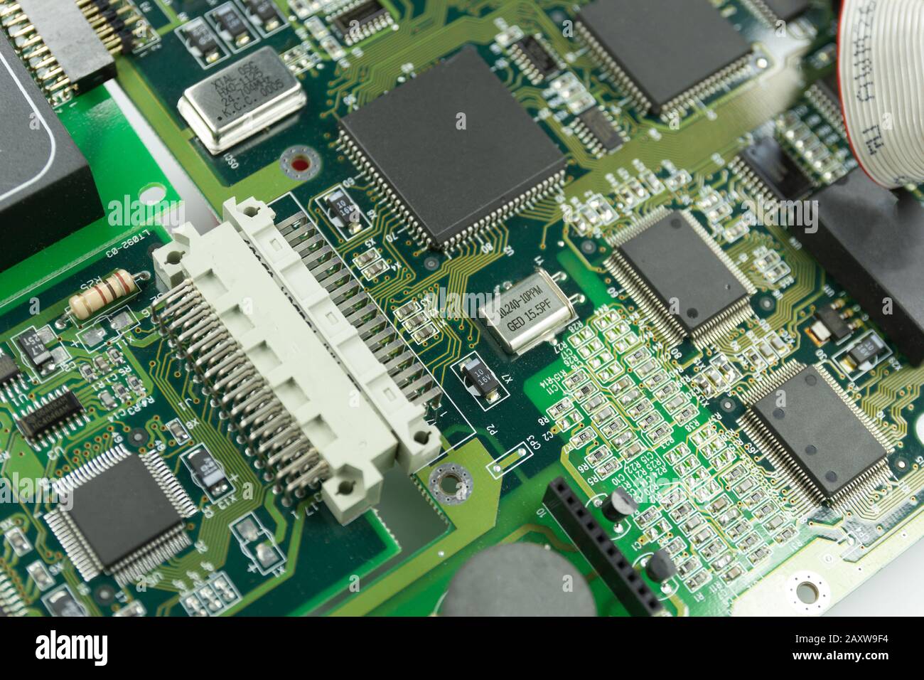 Electronic circuit board part of electronic machine component concept ...