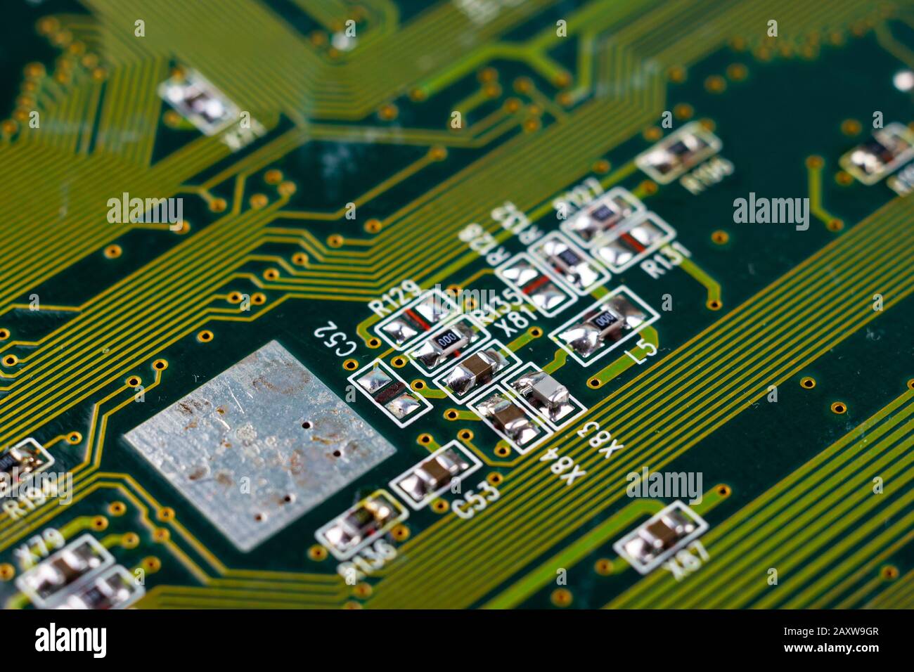 Electronic Circuit Board Part Of Electronic Machine Component Concept 