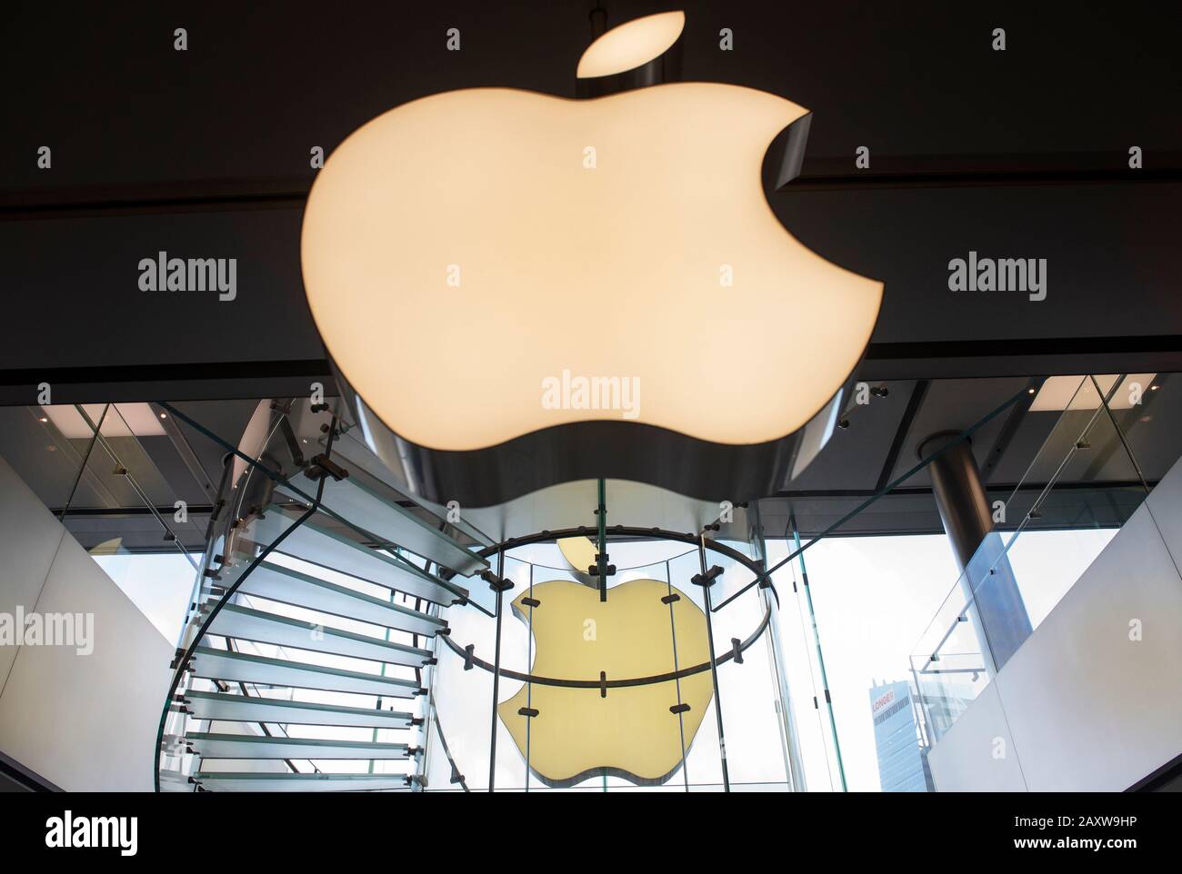 American multinational technology company Apple logo seen in Hong Kong ...