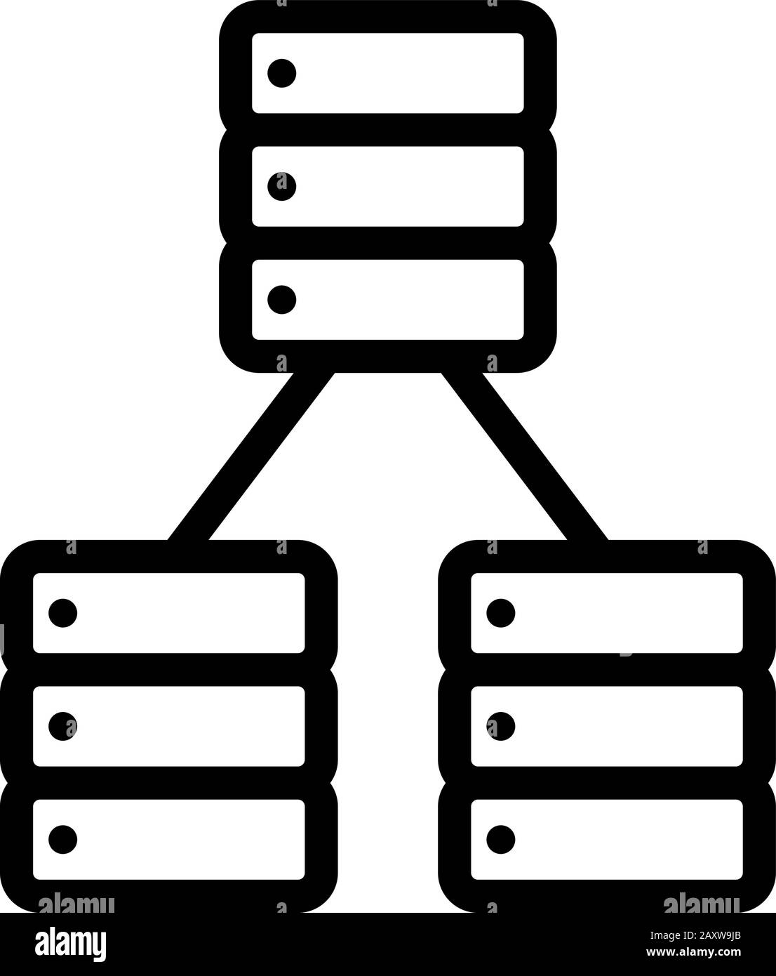 the database is an icon vector. Isolated contour symbol illustration ...