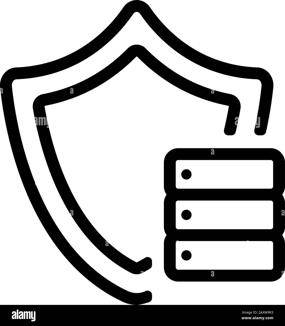 the database is an icon vector. Isolated contour symbol illustration ...