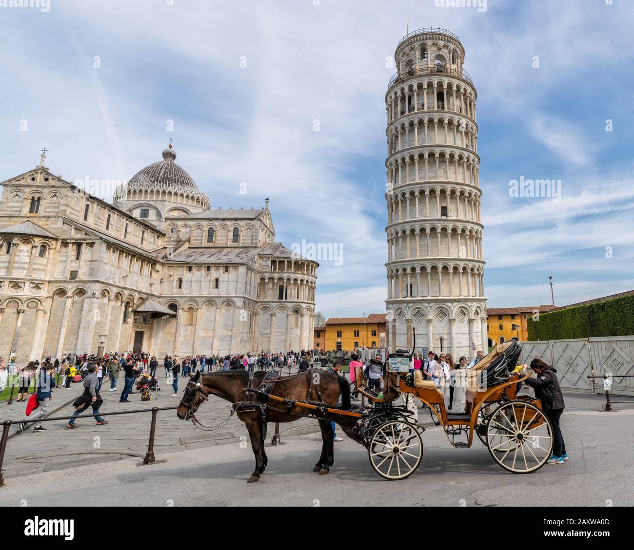 The Duomo and Leaning Tower, Piazza dei Miracoli, Pisa, Tuscany, Italy ...