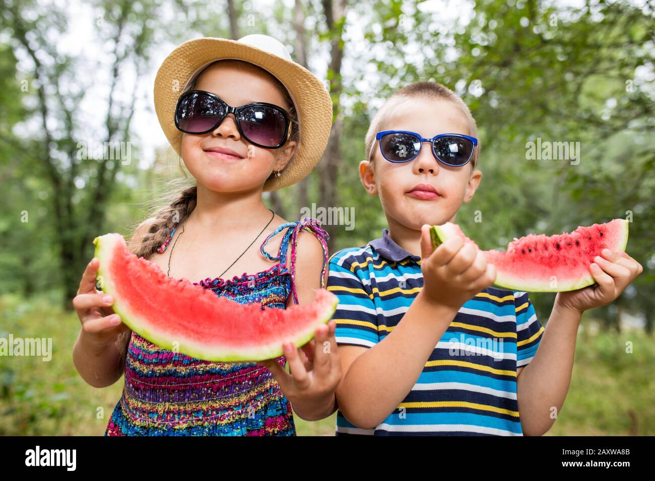 Children at summer holiday time receive vitamins and the sun in full ...