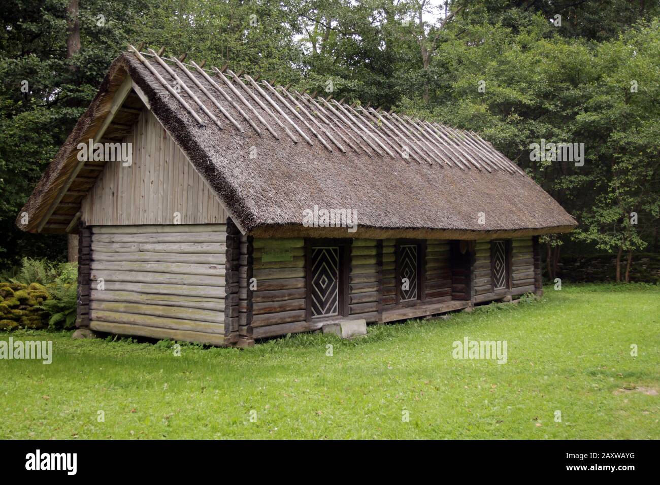 Historic rural wood Baltic farm in Estonia Stock Photo - Alamy